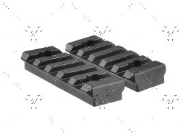 2pcs Polymer 5 Slot KeyMod Short Rail Section